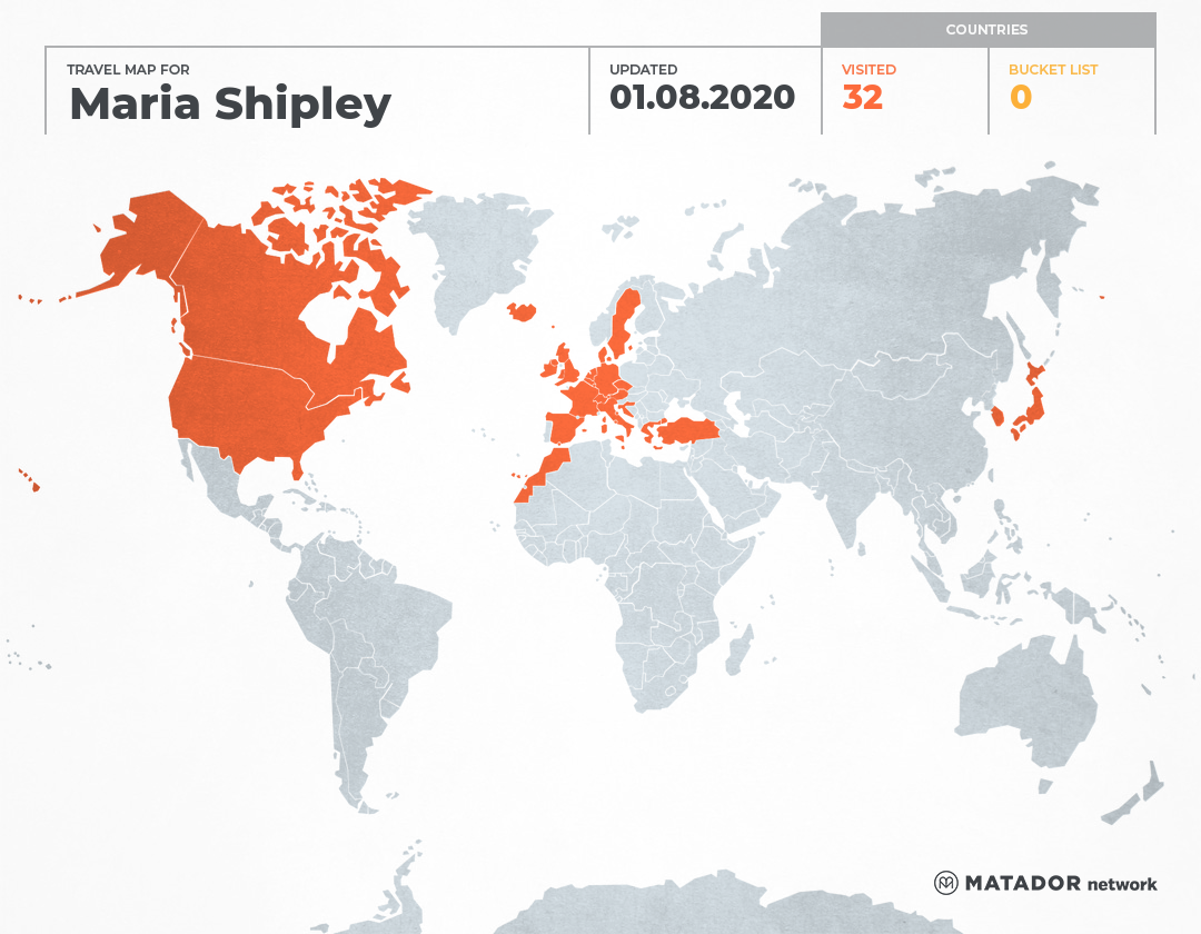 Maria Shipley’s Travel Map – Matador Network
