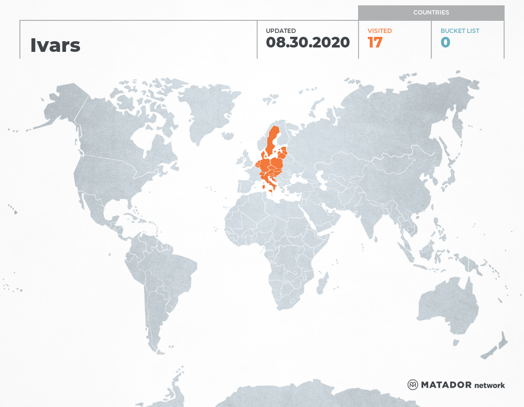 Ivars’s Travel Map – Matador Network