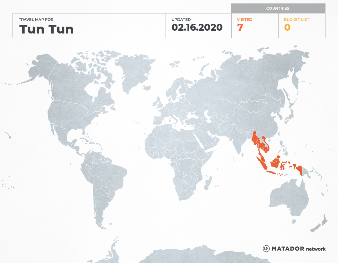 Tun Tun’s Travel Map – Matador Network