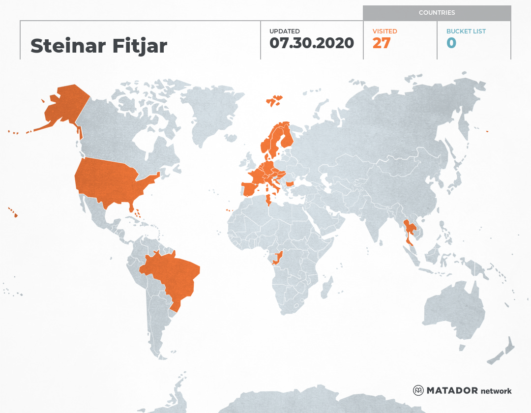 Steinar Fitjar’s Travel Map – Matador Network