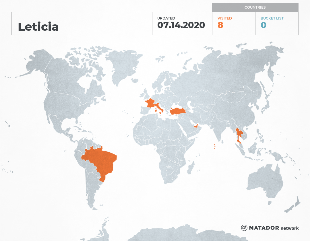 Leticia’s Travel Map – Matador Network