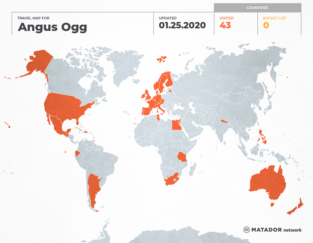 Angus Ogg’s Travel Map – Matador Network