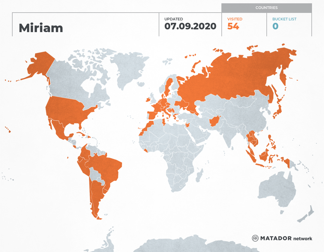 Miriam’s Travel Map – Matador Network