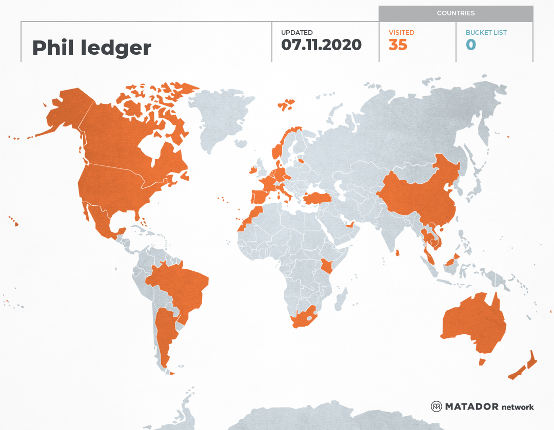 Phil Ledger’s Travel Map – Matador Network