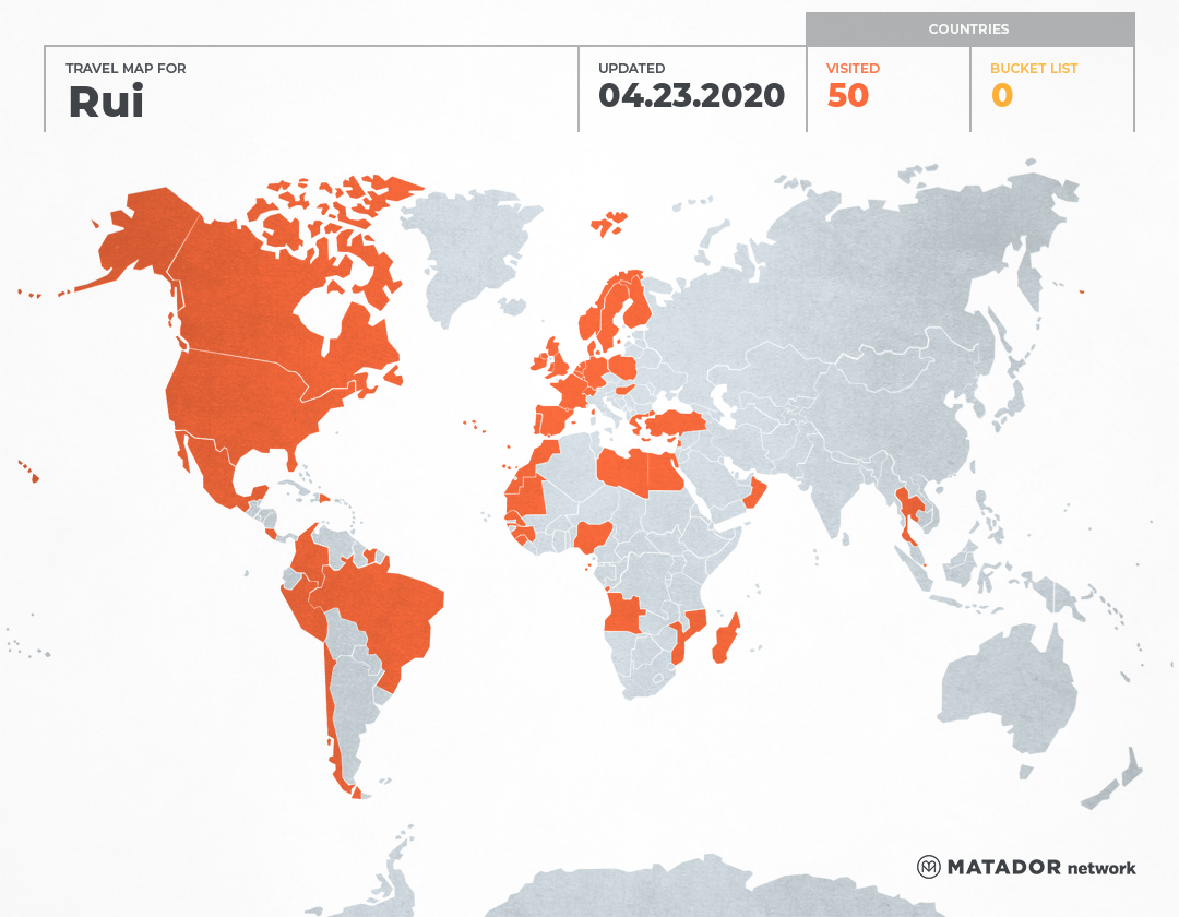 Rui’s Travel Map – Matador Network
