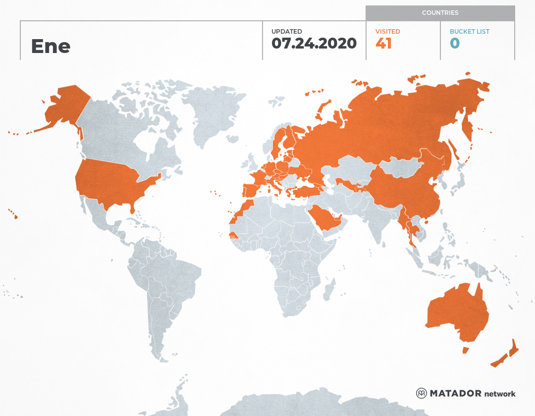 Ene’s Travel Map – Matador Network