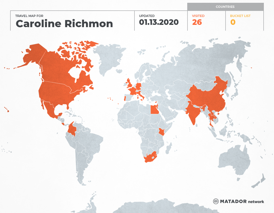 Caroline Richmond’s Travel Map – Matador Network