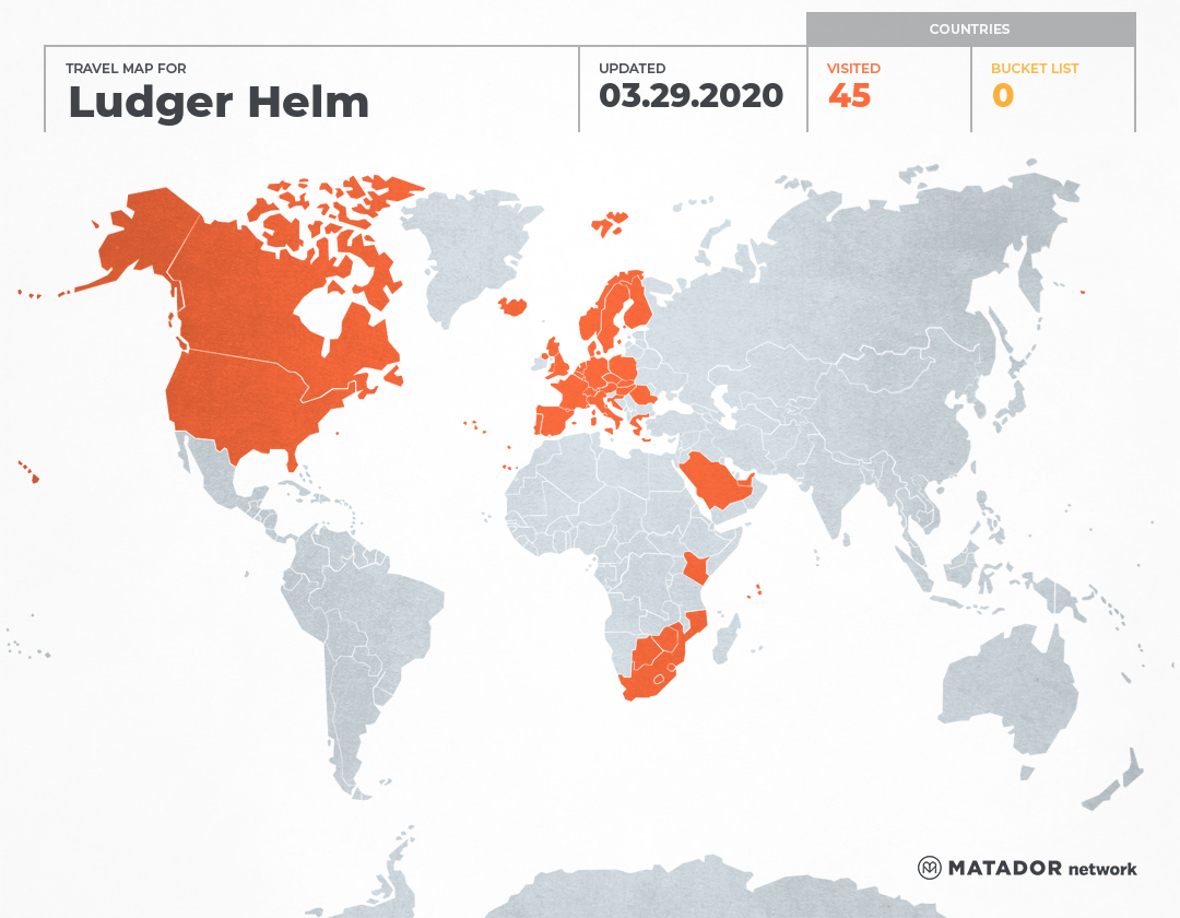 Ludger Helm’s Travel Map – Matador Network
