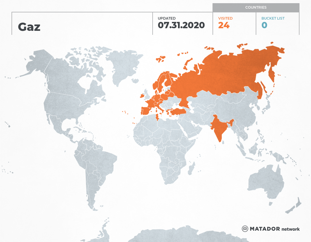 Gaz’s Travel Map – Matador Network