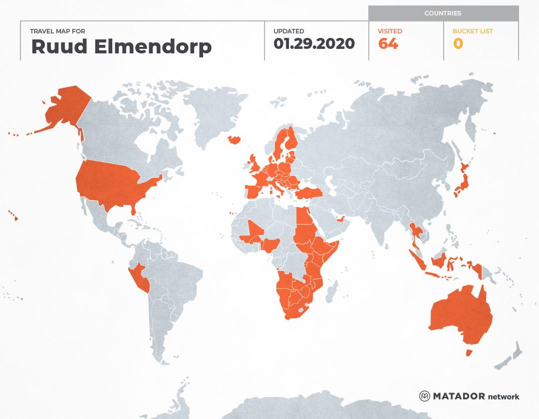 Ruud Elmendorp’s Travel Map – Matador Network