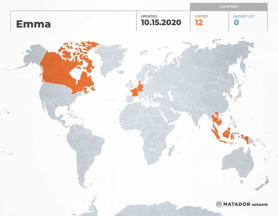 Emma’s Travel Map – Matador Network