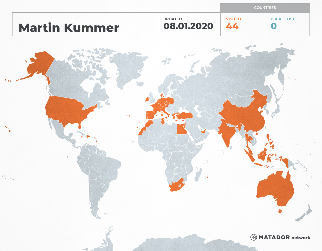 Martin Kummer’s Travel Map – Matador Network