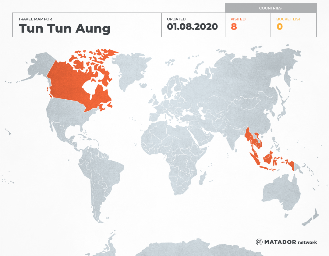 Tun Tun Aung’s Travel Map – Matador Network