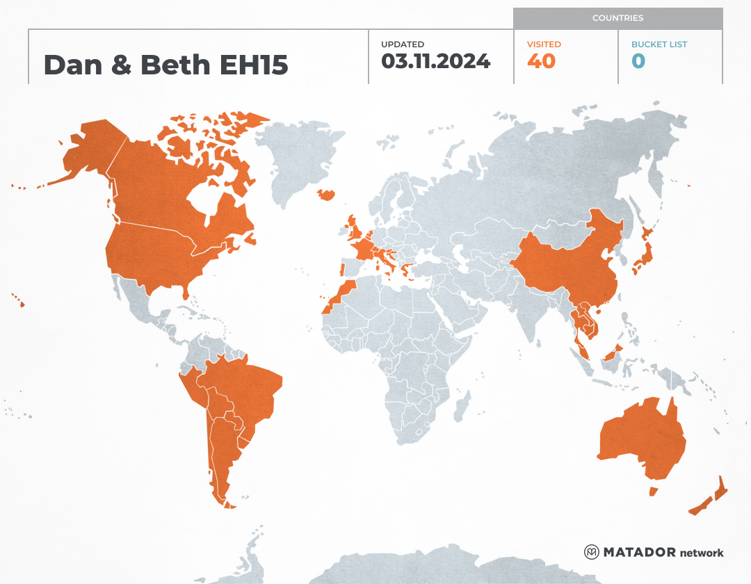 Dan & Beth EH15’s Travel Map – Matador Network