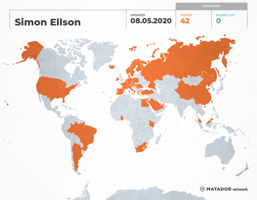 Simon Ellson’s Travel Map – Matador Network