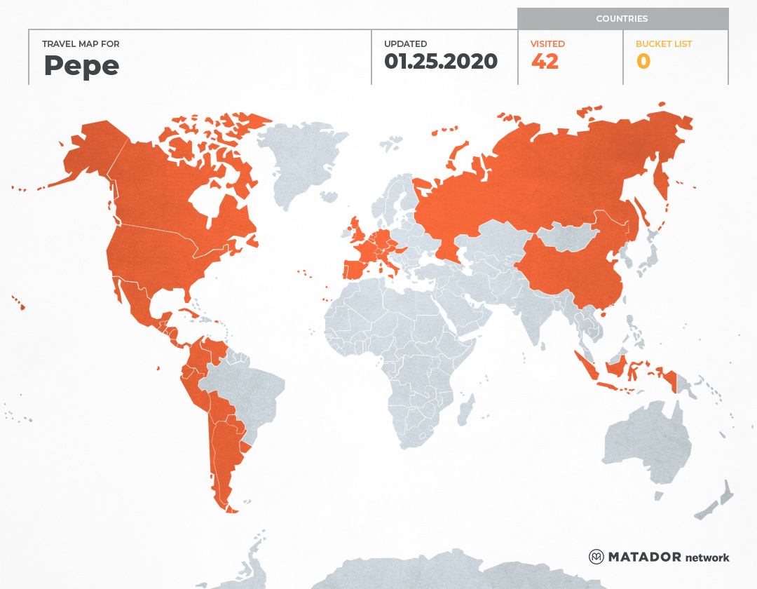 Pepe’s Travel Map – Matador Network