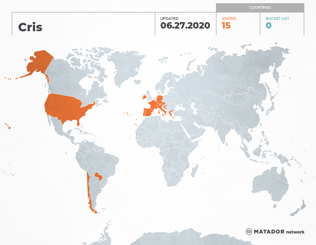 Cris’s Travel Map – Matador Network