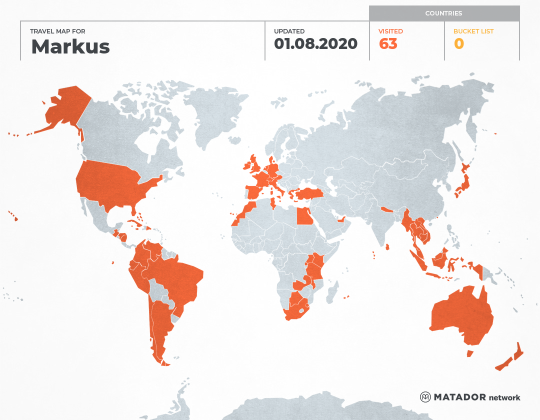 Markus’s Travel Map – Matador Network