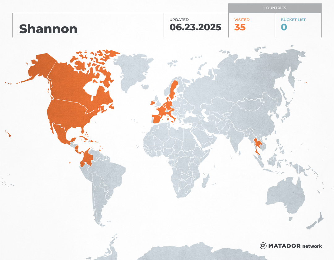 Shannon’s Travel Map – Matador Network