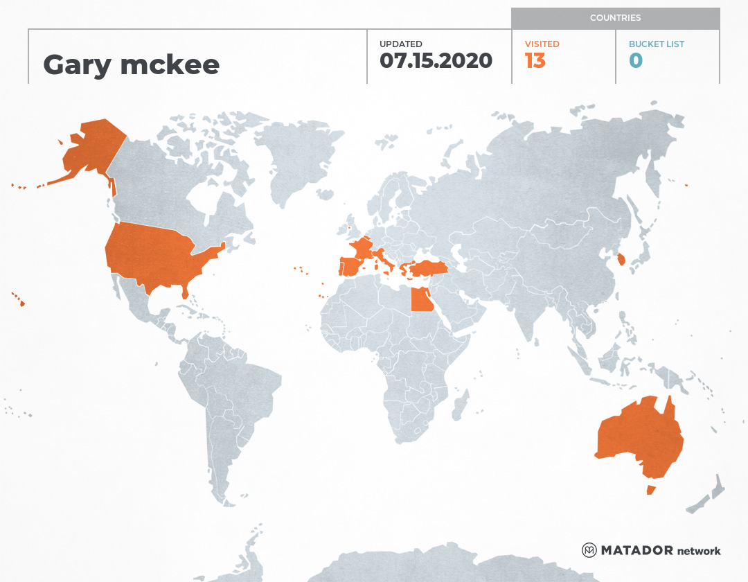 Gary Mckee’s Travel Map – Matador Network