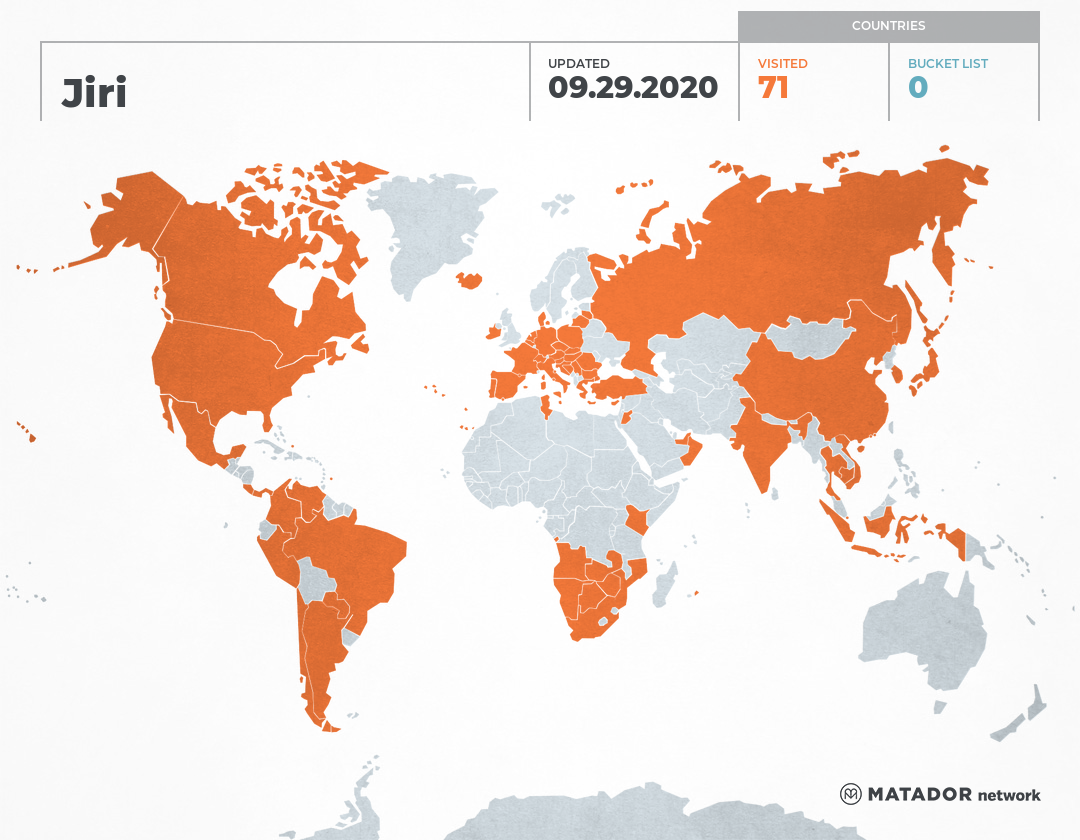 Jiri’s Travel Map – Matador Network