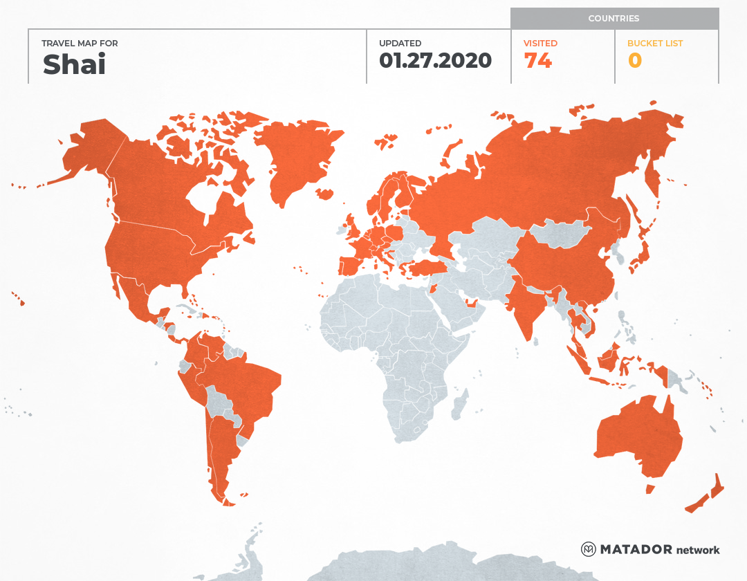 Shai’s Travel Map – Matador Network