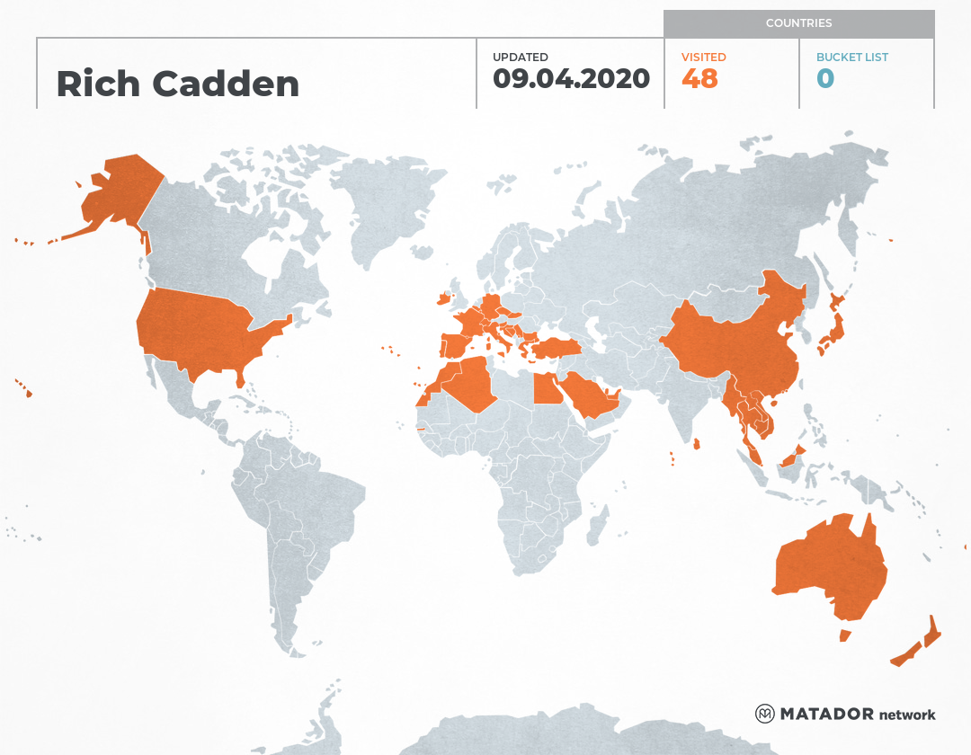 Rich Cadden’s Travel Map – Matador Network