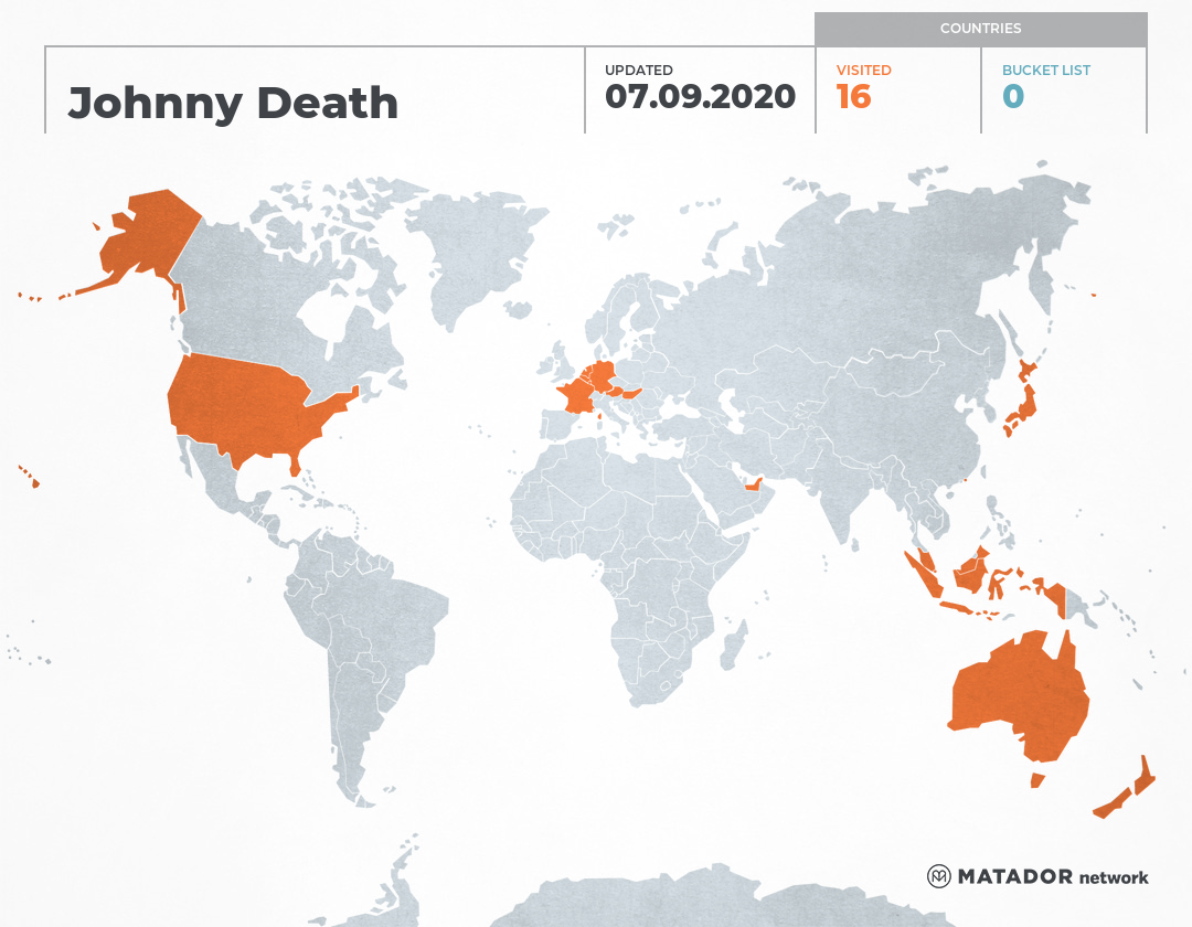 Johnny Death’s Travel Map – Matador Network