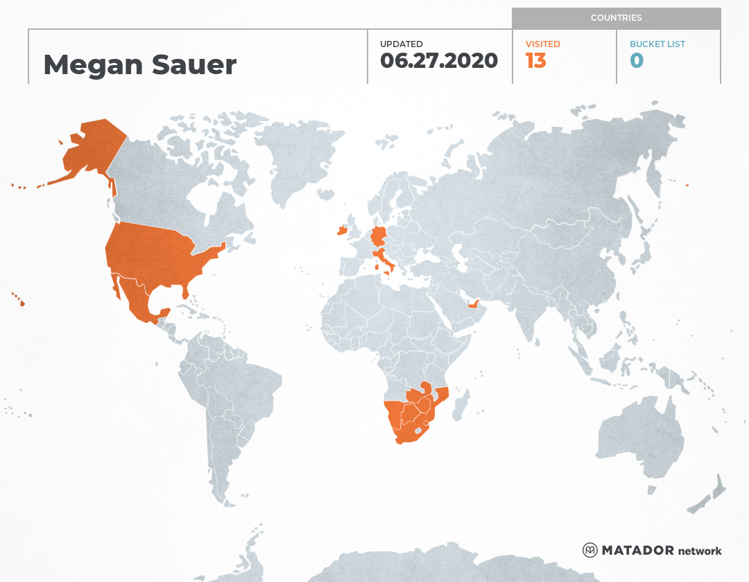 Megan Sauer’s Travel Map – Matador Network