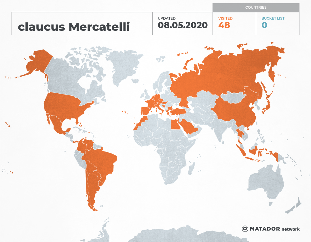 Claucus Mercatelli’s Travel Map – Matador Network