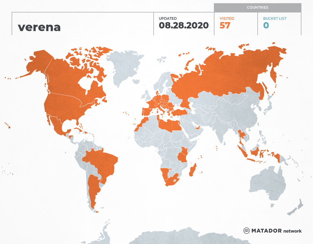 Verena’s Travel Map – Matador Network
