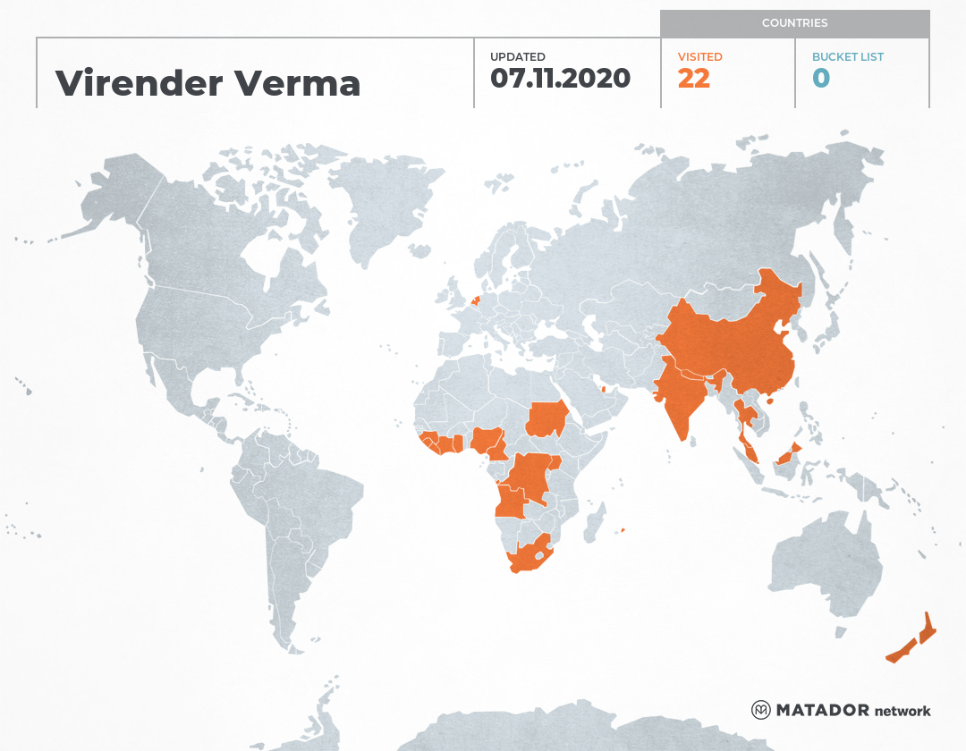 Virender Verma’s Travel Map – Matador Network