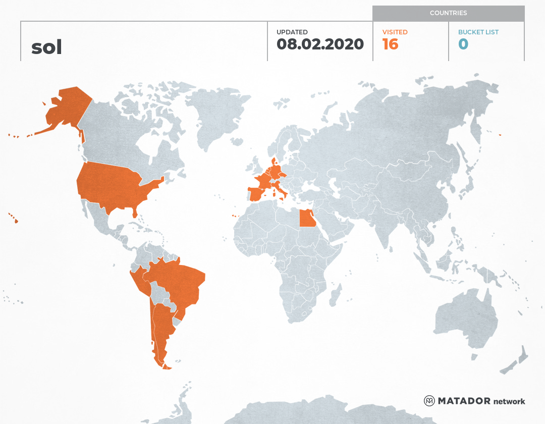 Sol’s Travel Map – Matador Network
