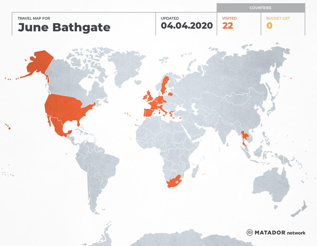 June Bathgate’s Travel Map – Matador Network