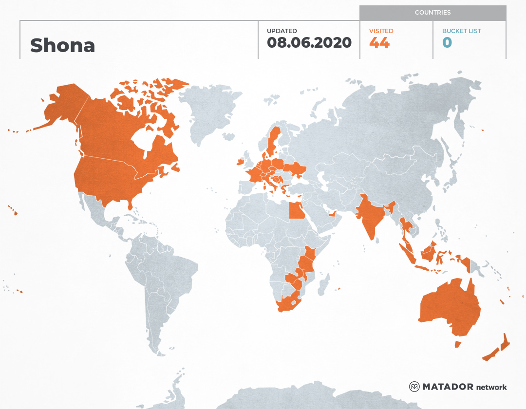 Shona’s Travel Map – Matador Network