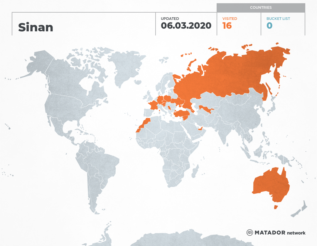 Sinan’s Travel Map – Matador Network