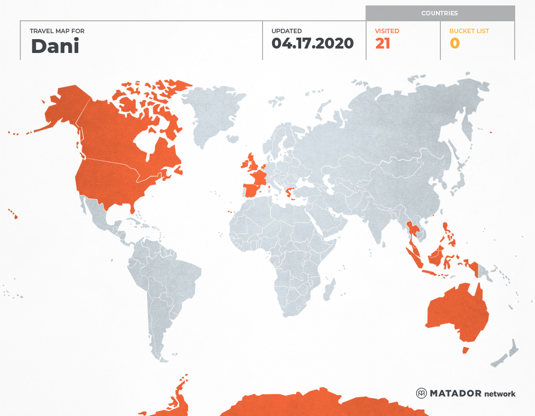 Dani’s Travel Map – Matador Network