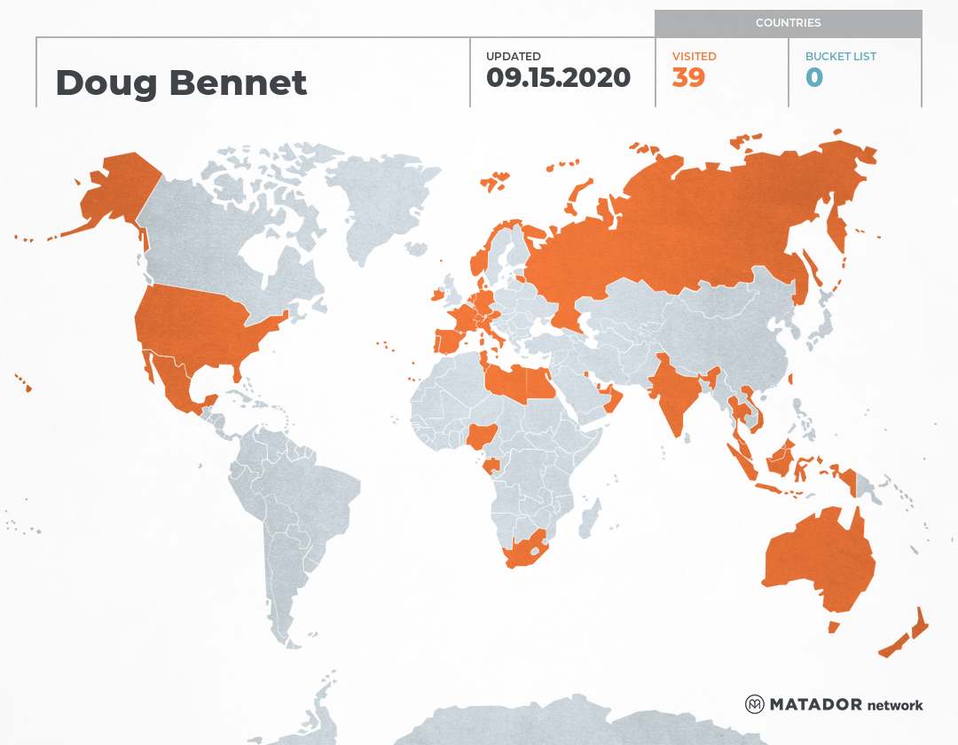 Doug Bennet’s Travel Map – Matador Network