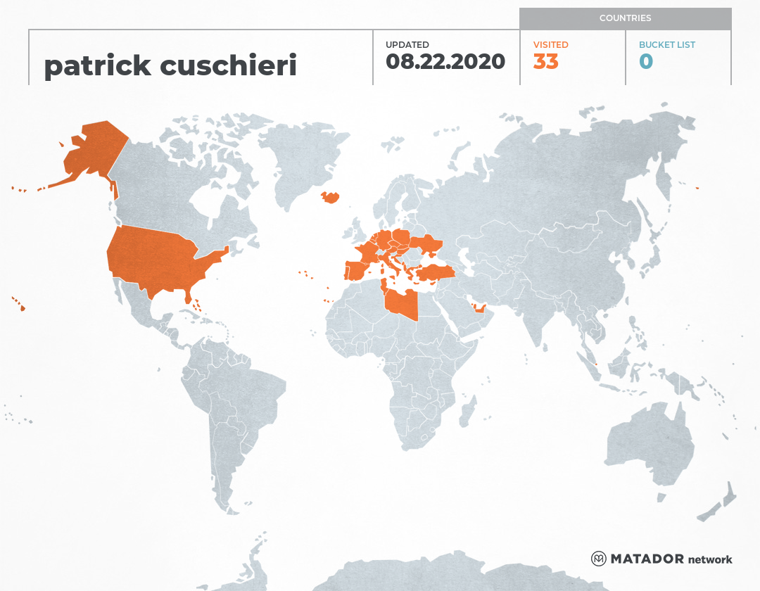 Patrick Cuschieri’s Travel Map – Matador Network
