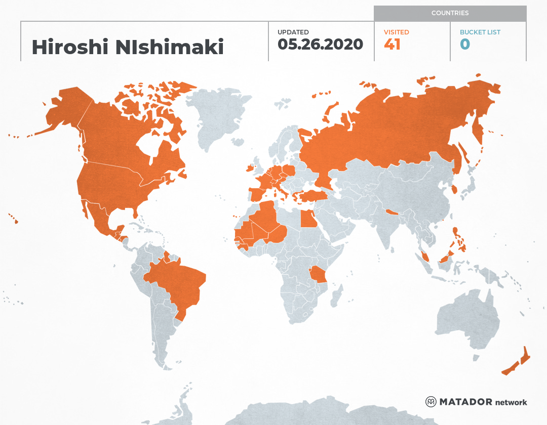 Hiroshi NIshimaki’s Travel Map – Matador Network