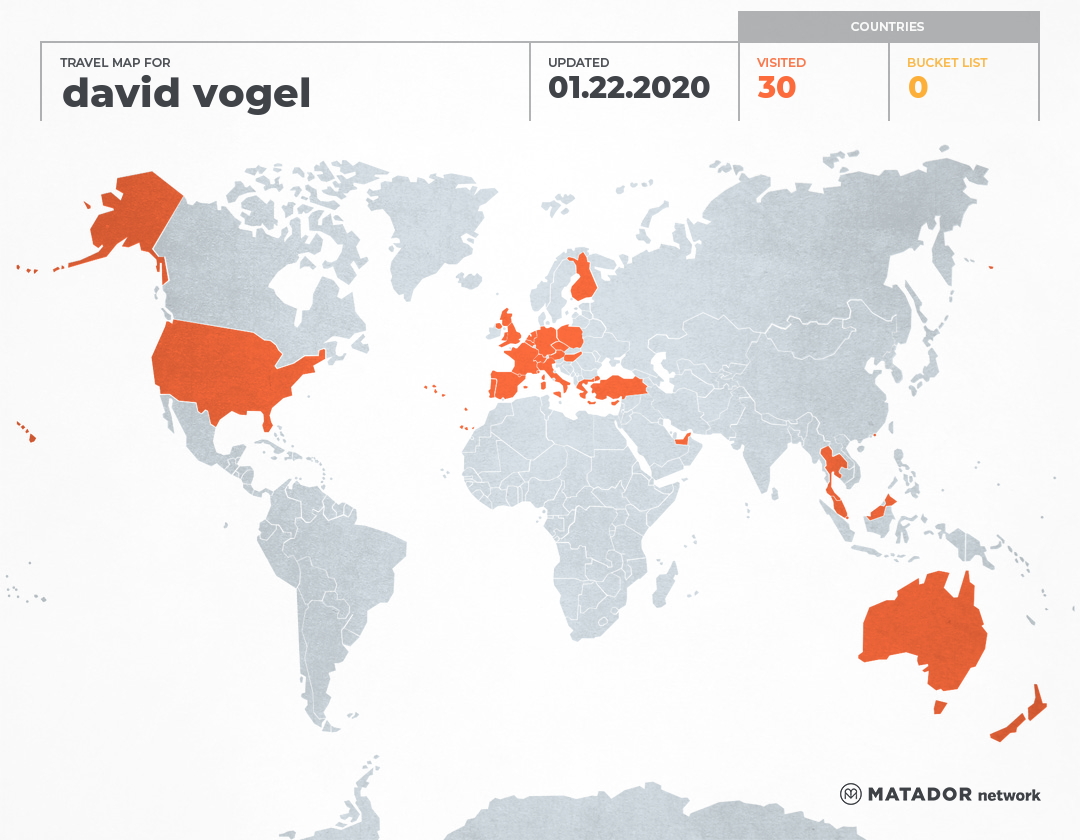 David Vogel’s Travel Map – Matador Network
