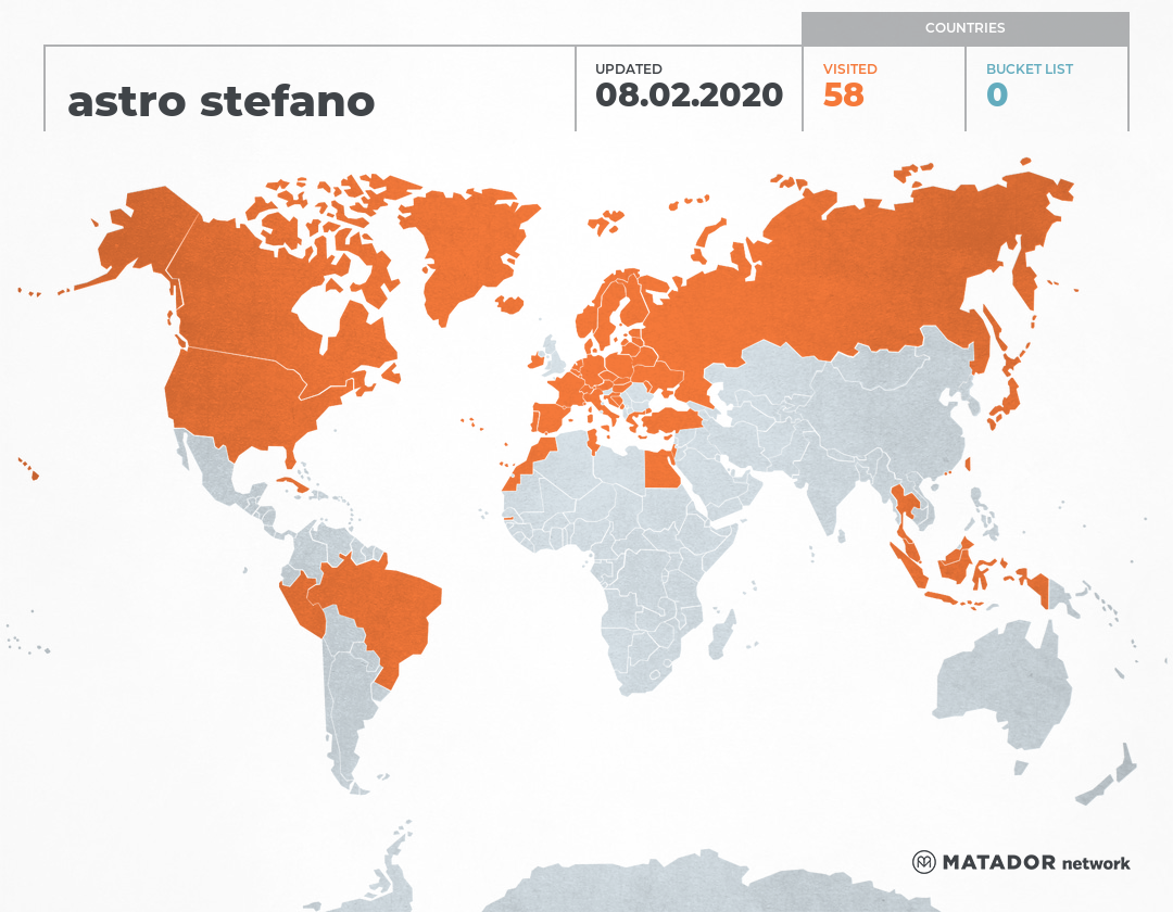 Astro Stefano’s Travel Map – Matador Network