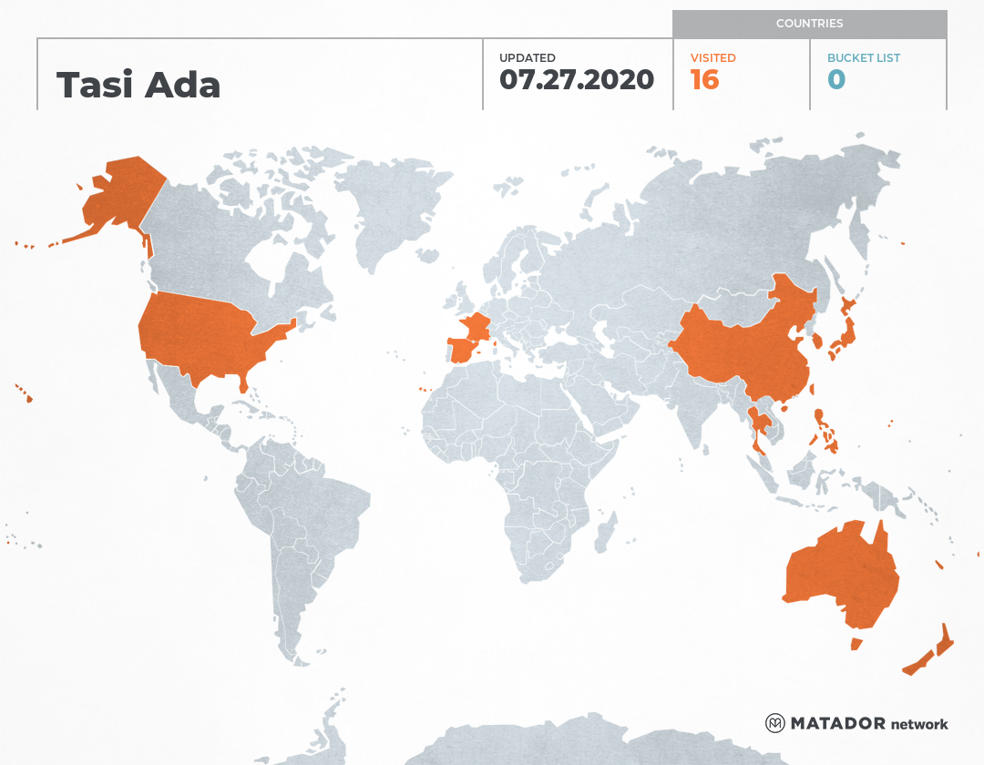 Tasi Ada’s Travel Map – Matador Network