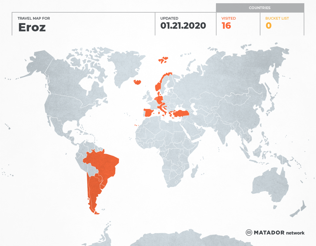 Eroz’s Travel Map – Matador Network