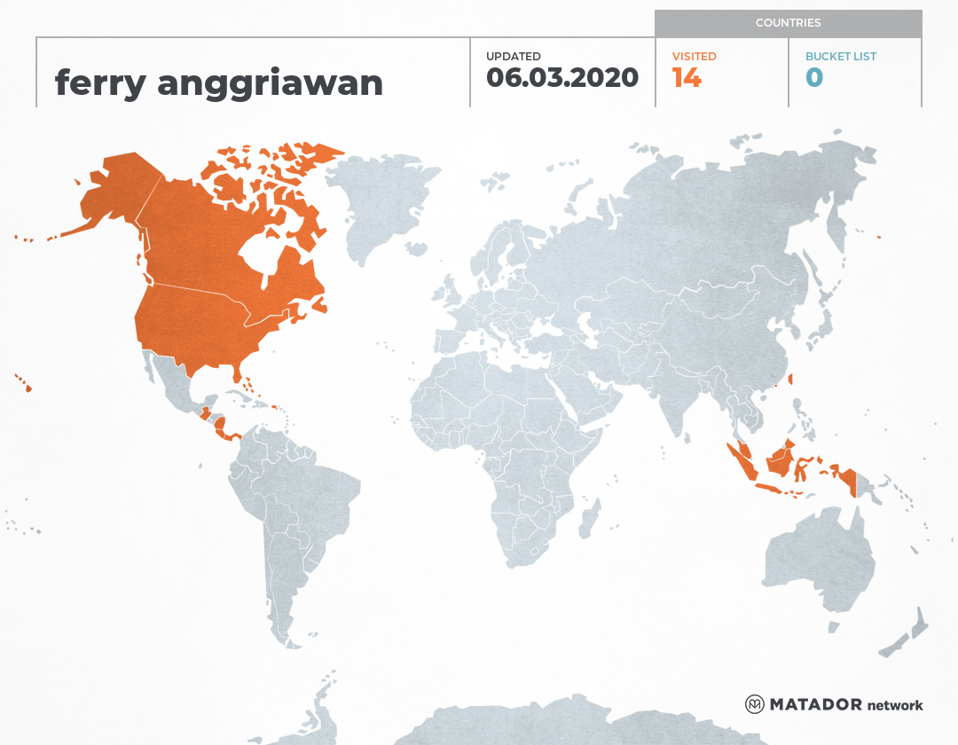 Ferry Anggriawan’s Travel Map – Matador Network