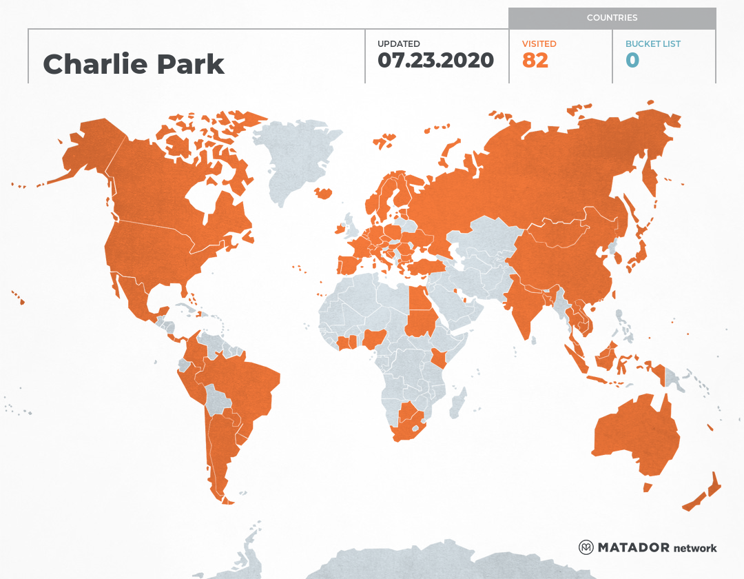 Charlie Park’s Travel Map – Matador Network