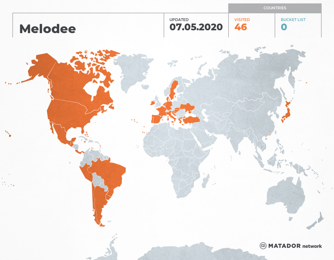 Melodee’s Travel Map – Matador Network