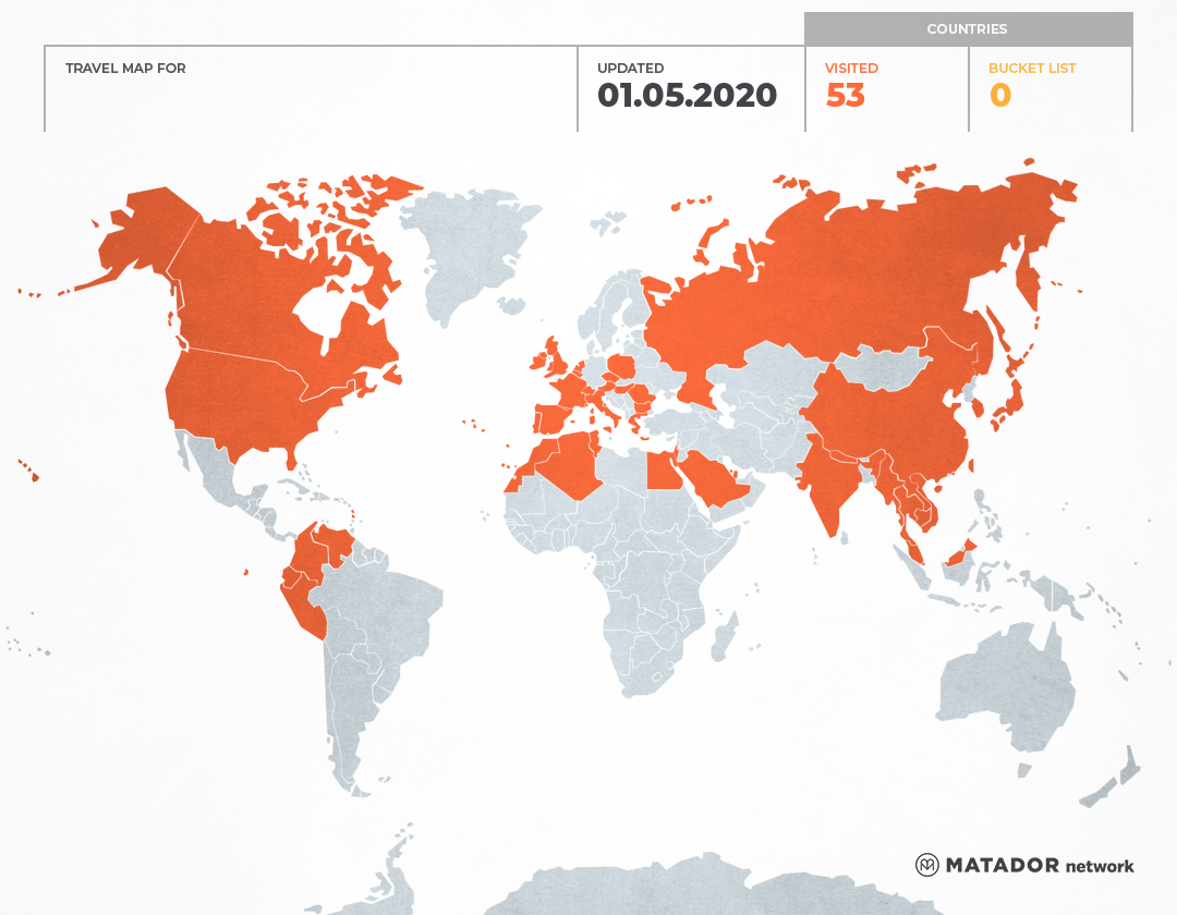 John Moore’s Travel Map – Matador Network