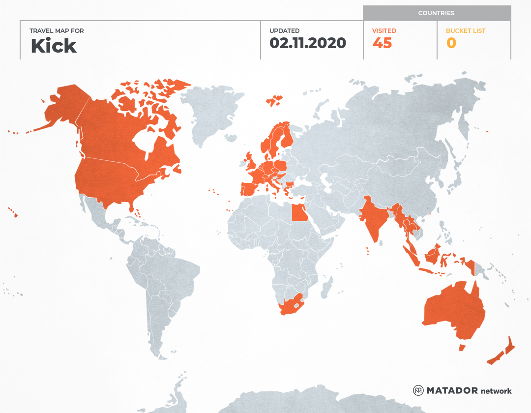 Kick’s Travel Map – Matador Network
