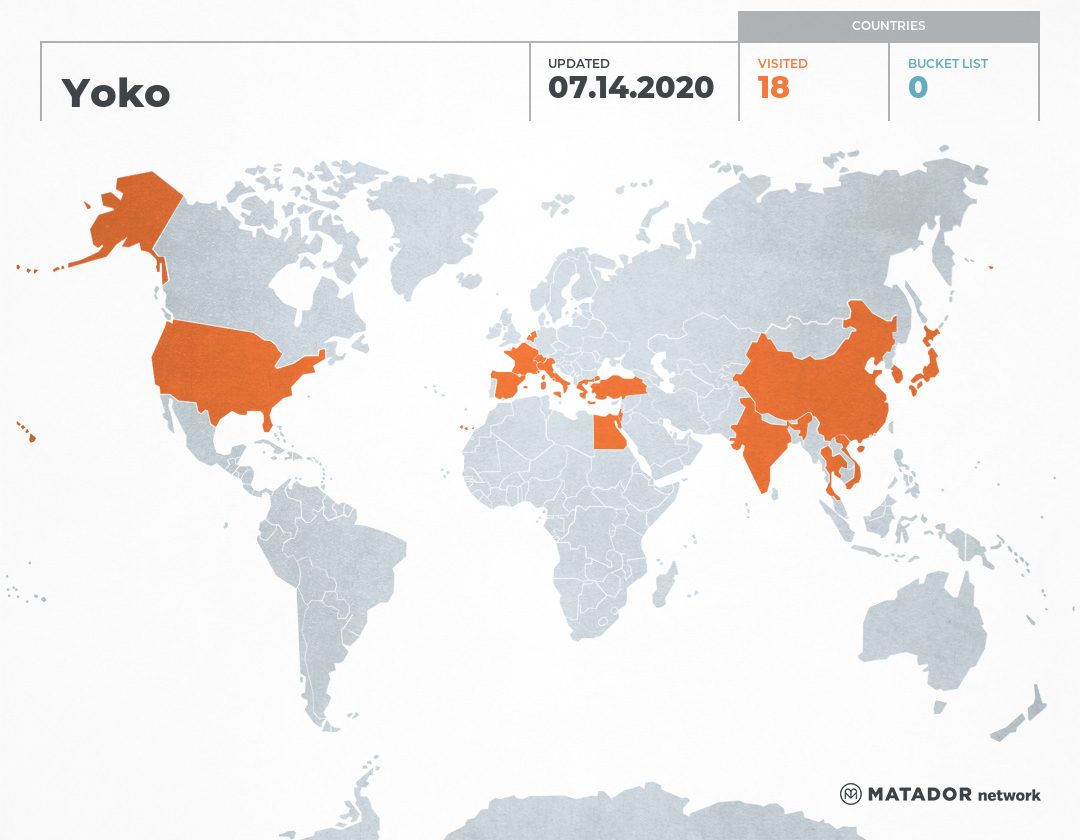 Yoko’s Travel Map – Matador Network
